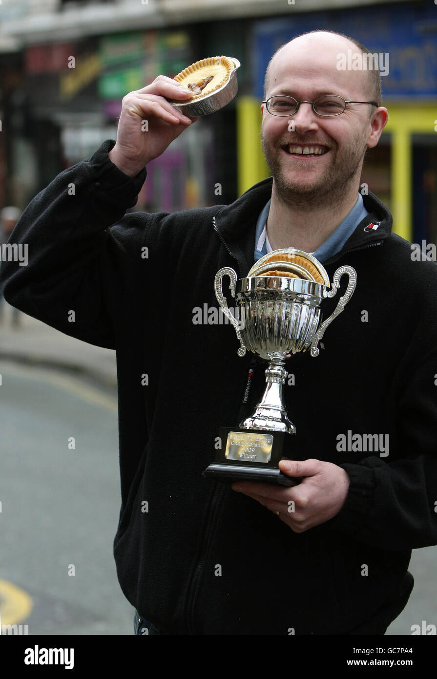World Pie Eating Championships Stock Photo - Alamy