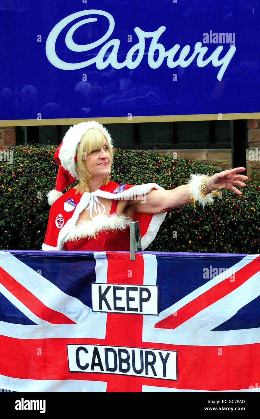 Cadbury eileen jackson protests outside the companys headquarters in ...