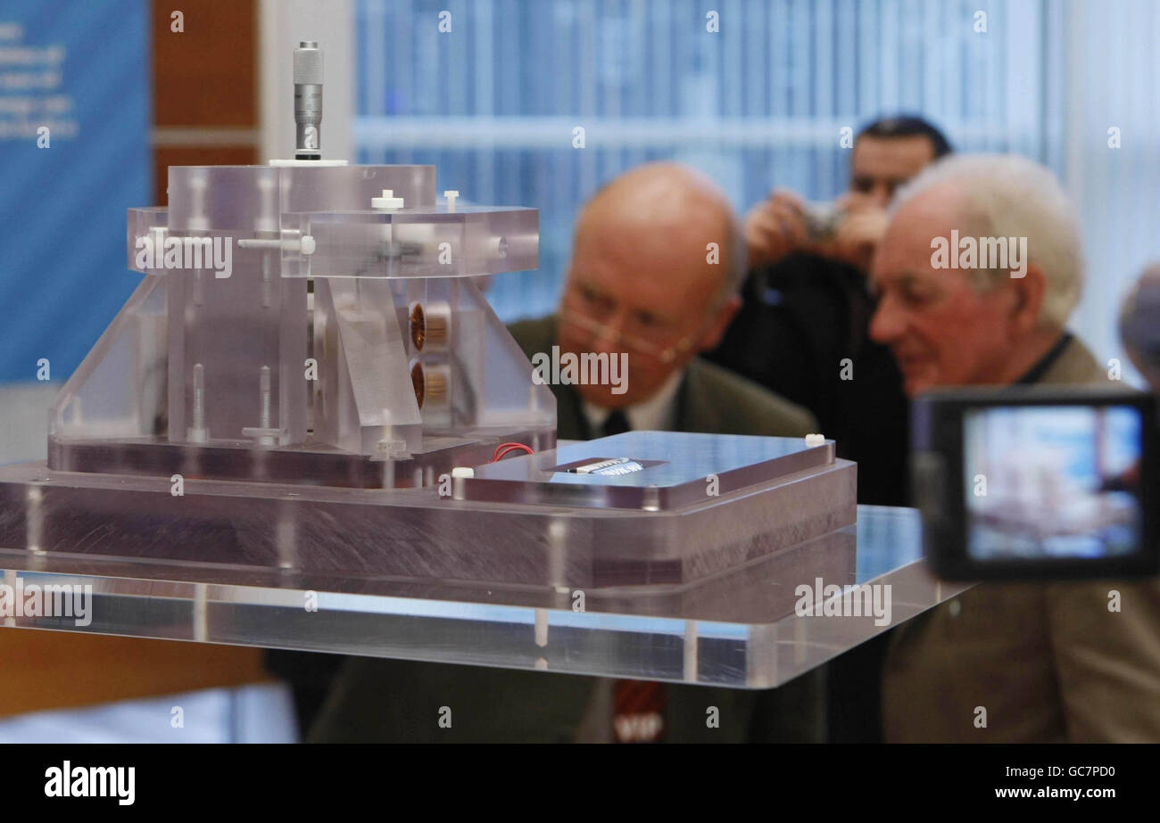 Members of the public view the new Steorn Orbo energy production ...