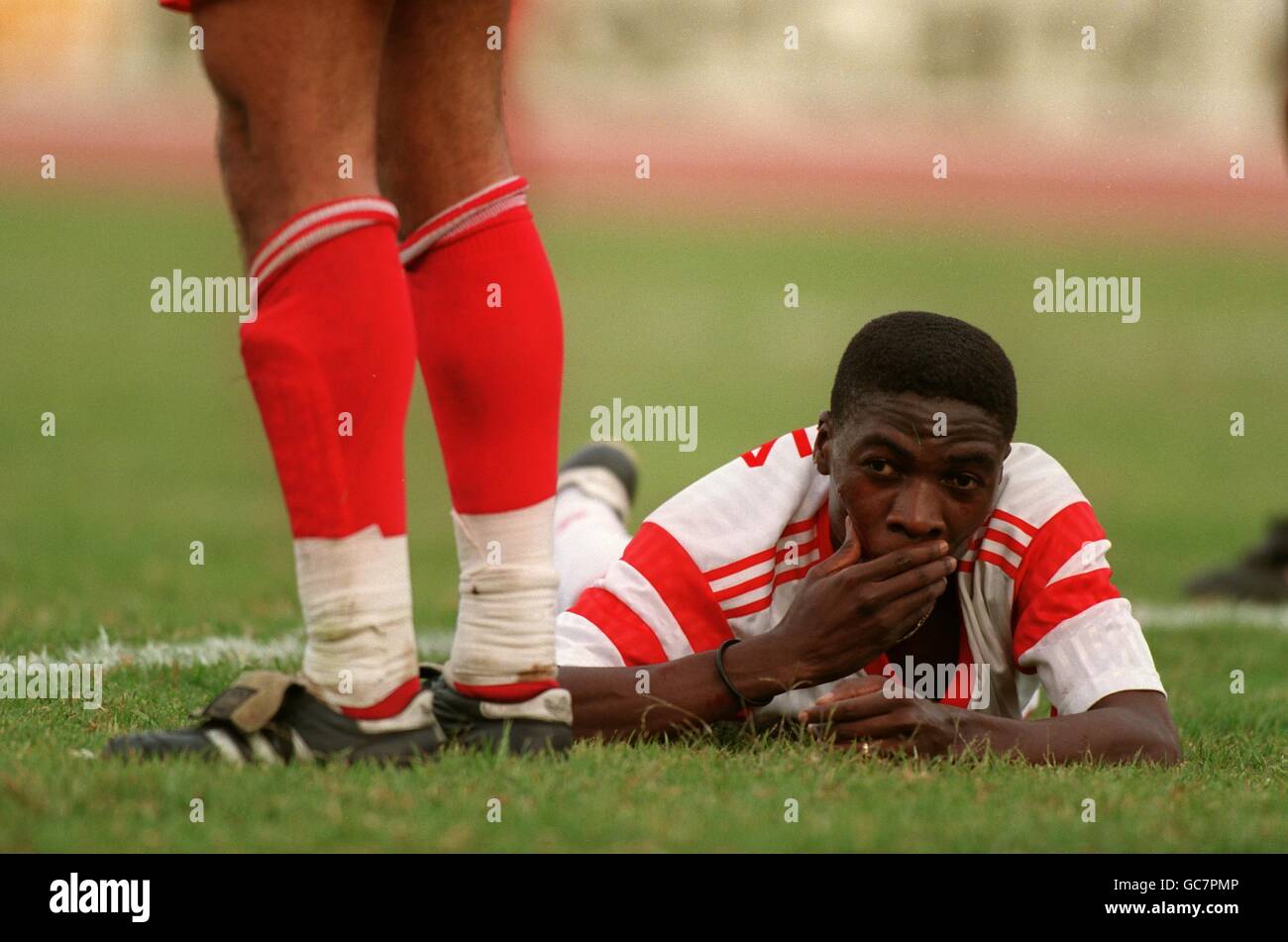 International Soccer - African Nations. Charles Musonda, Zambia on the ...