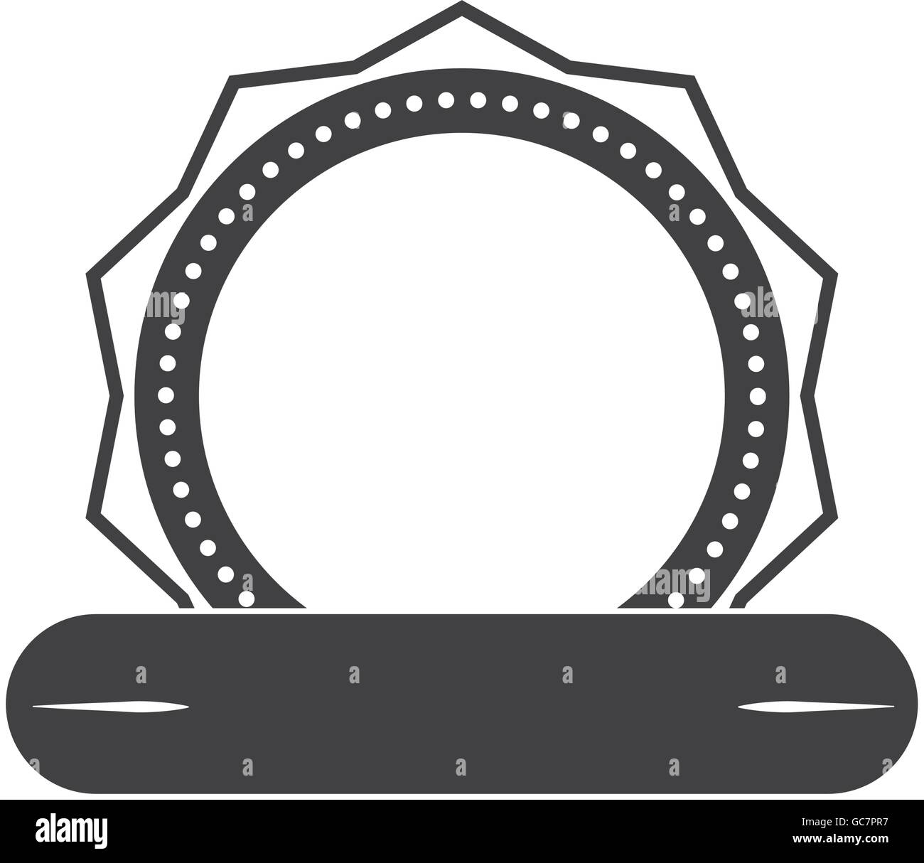 Seal stamp with ribbon icon. Label and banner design. Vector gra Stock ...