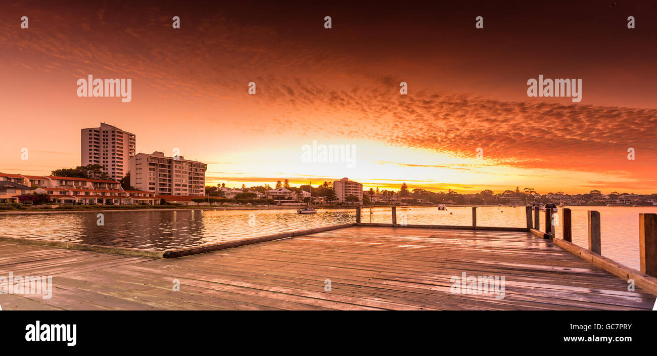 Woman jetty silhouette hi-res stock photography and images - Alamy