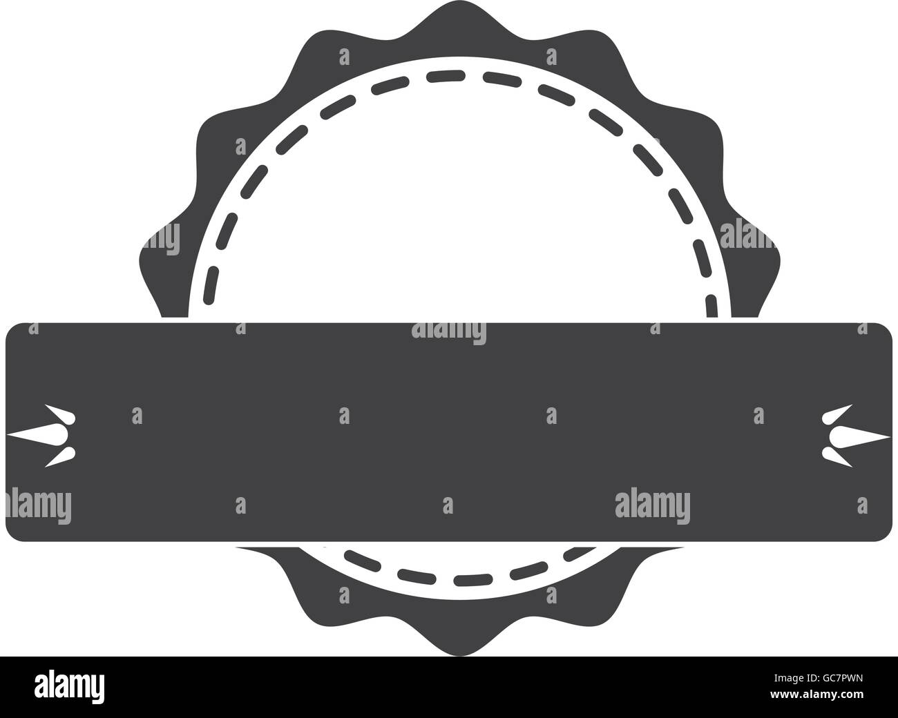 Seal stamp with ribbon icon. Label and banner design. Vector gra Stock ...