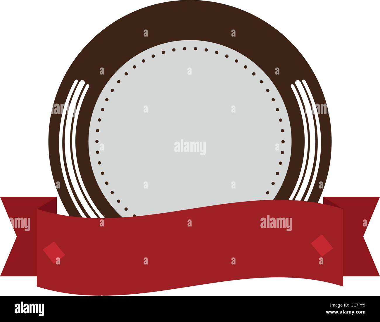 Seal stamp with ribbon icon. Label and banner design. Vector gra Stock ...