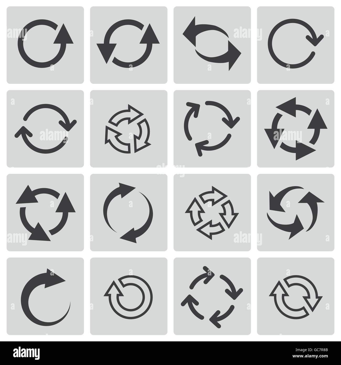Vector Black Refresh Icons Set Stock Vector Image & Art - Alamy