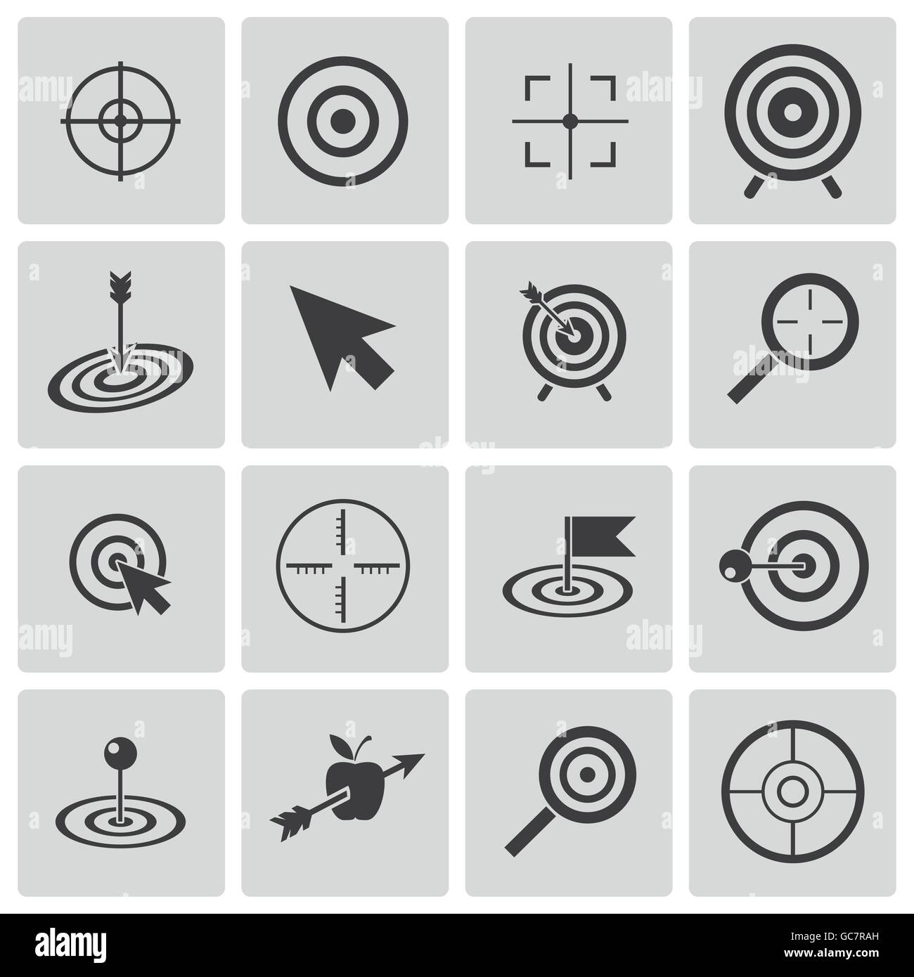 Vector Black Target Icons Set Stock Vector Image & Art - Alamy