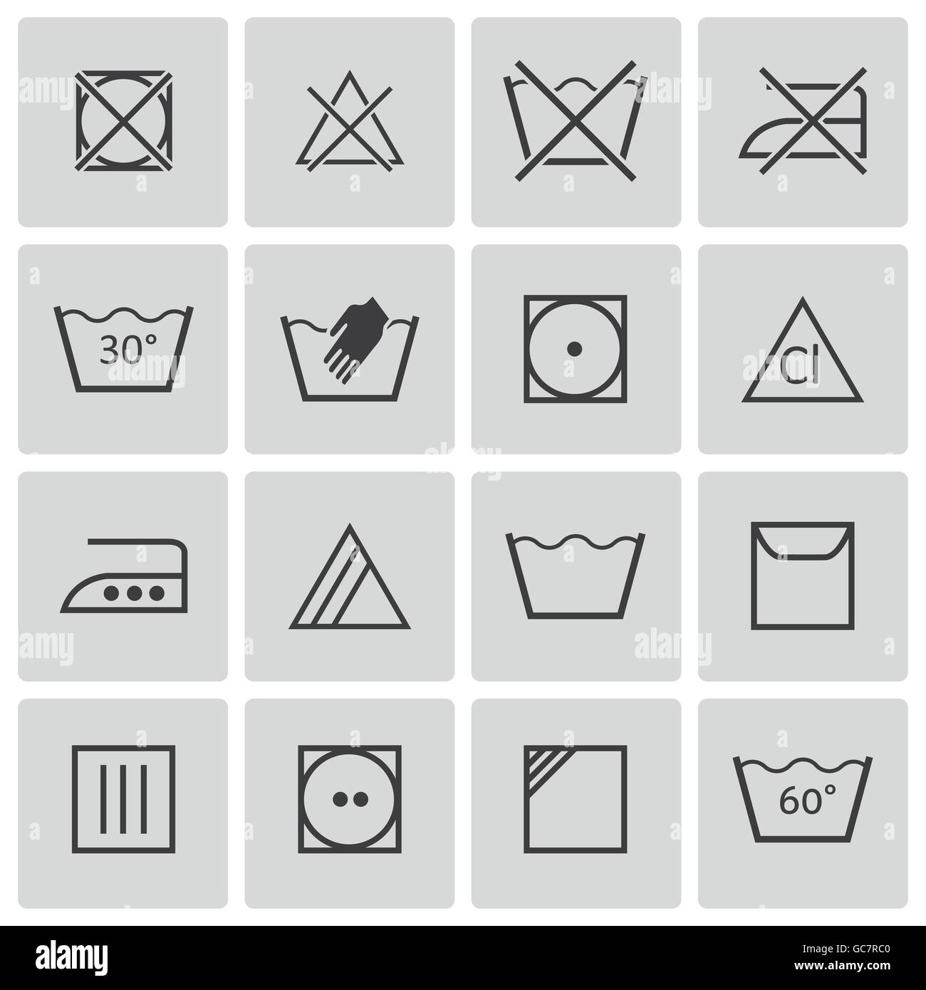 Vector Black Washing Icons Set Stock Vector Image & Art - Alamy