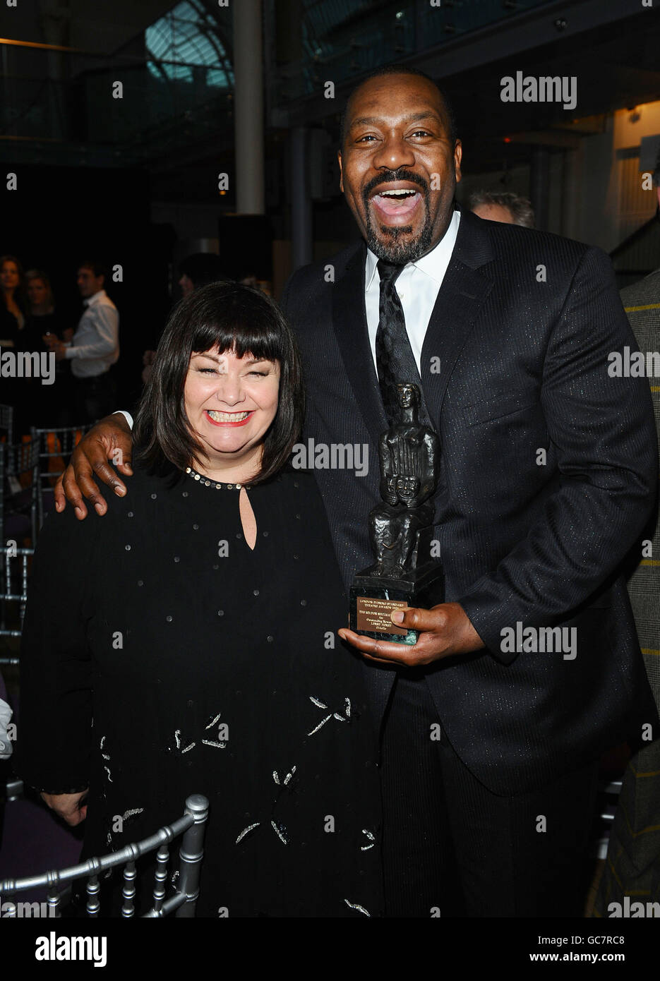 Dawn French and Lenny Henry who won the Milton Shulman award for most ...