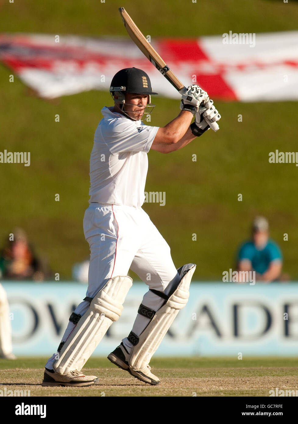 England's Jonathan Trott bats during the First Test at the SuperSport ...