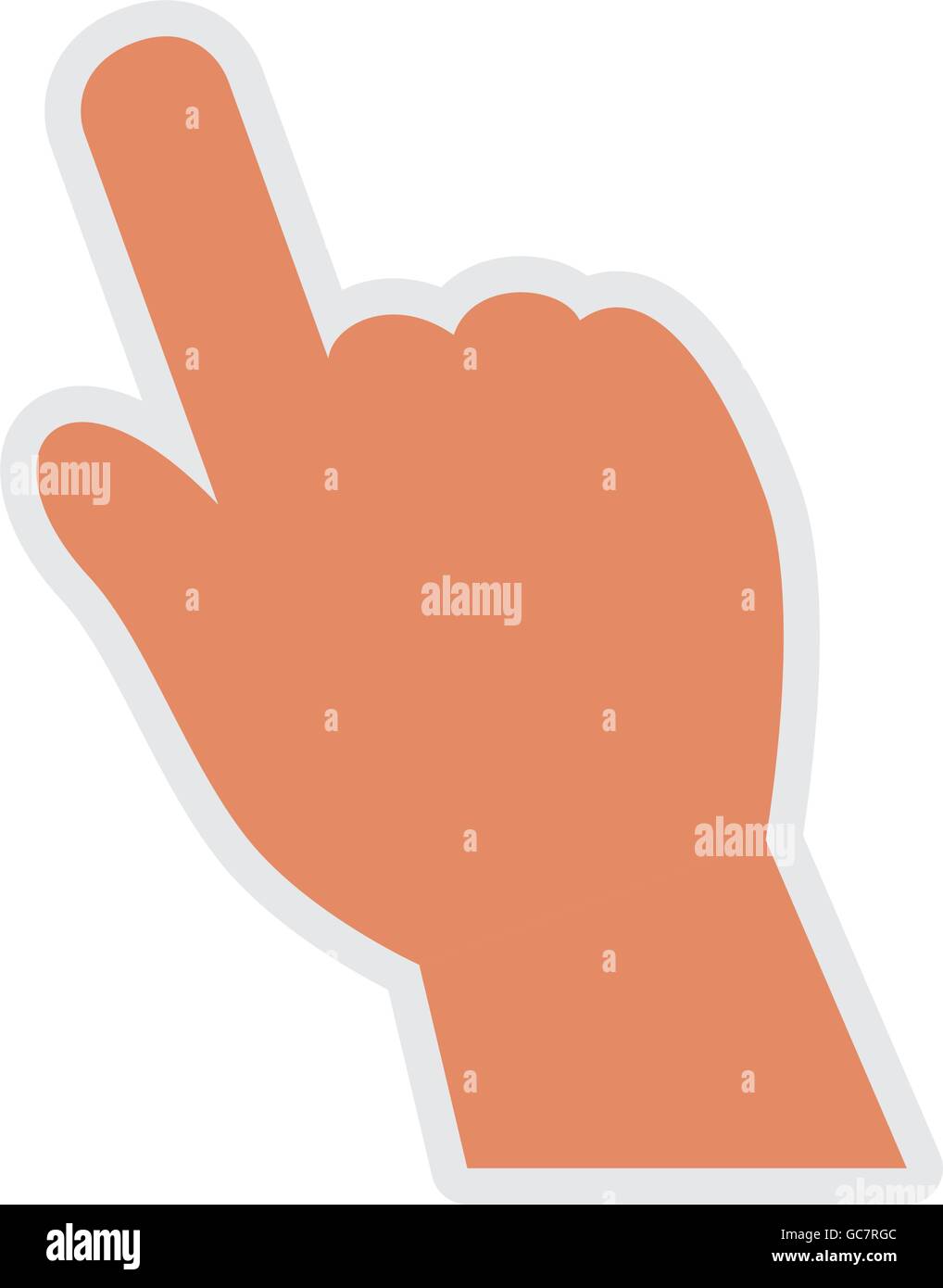 Gesture with fingers icon. Human hand design. Vector graphic Stock ...