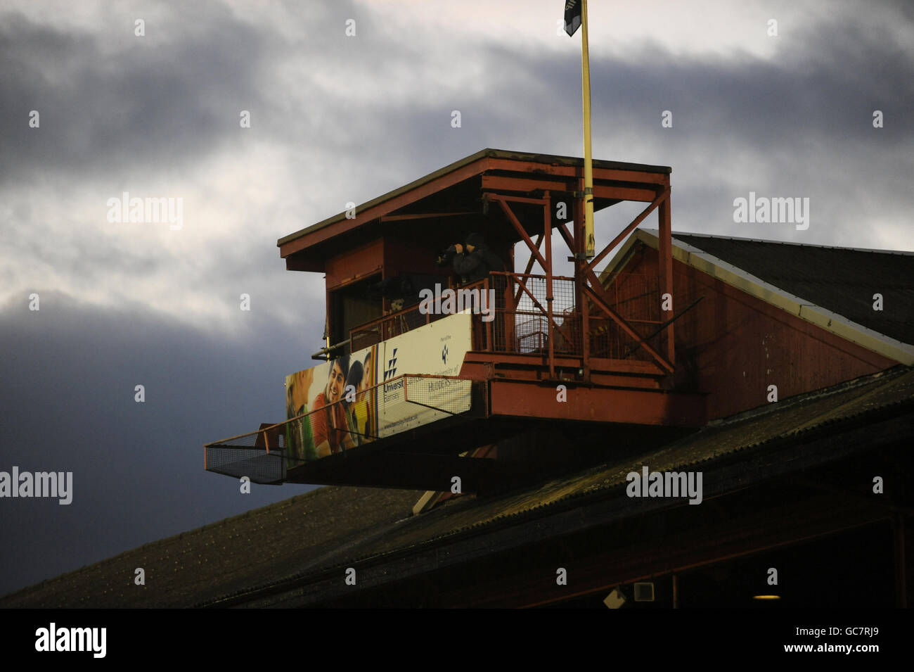 General view of the tv gantry at the stadium hi-res stock photography ...