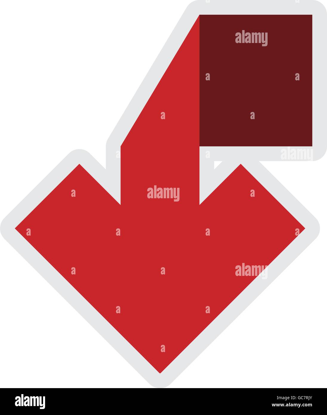 red arrow icon. Direction design. Vector graphic Stock Vector Image ...