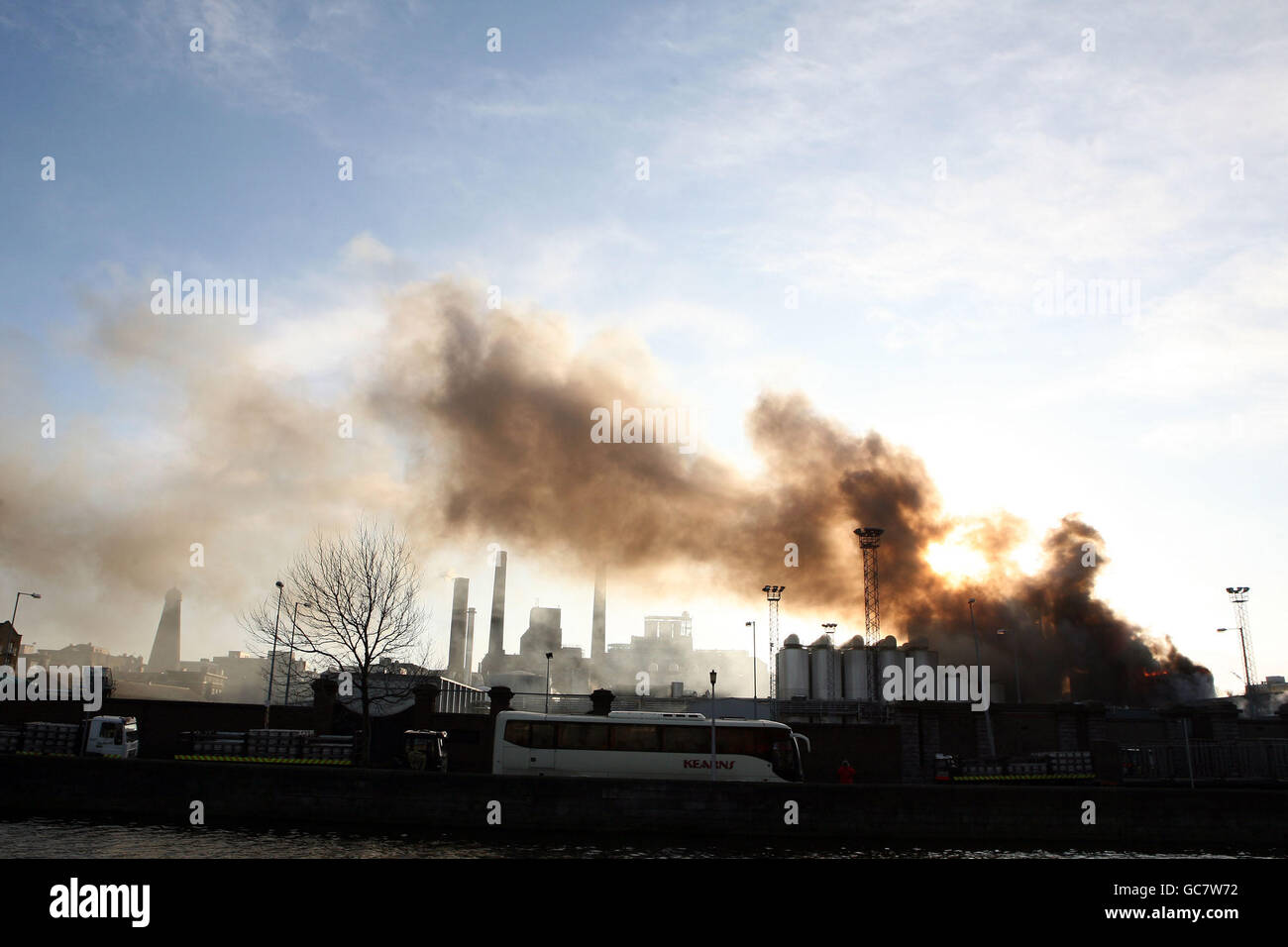 The scene at the iconic Guinness plant in Dublin city centre where up ...