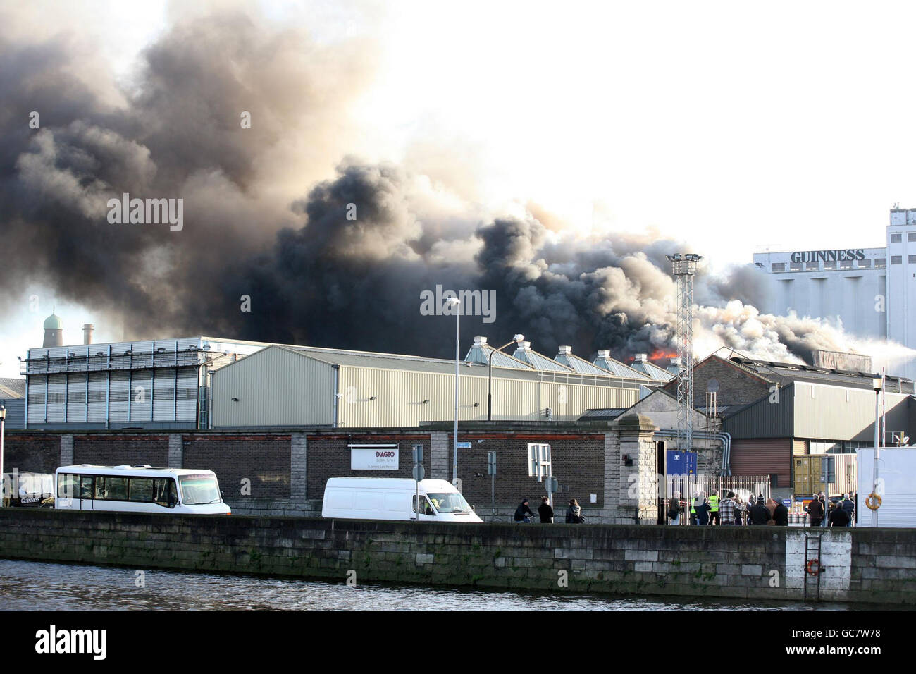 Guinness factory fire Stock Photo - Alamy