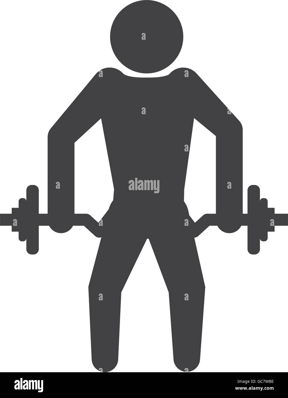 Weight lifting icon. Healthy lifestyle design. Vector graphic Stock ...