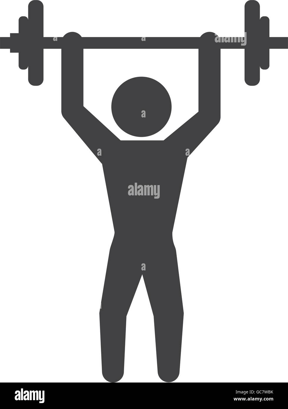 Weight lifting icon. Healthy lifestyle design. Vector graphic Stock ...