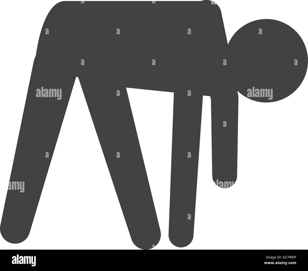 Pictogram stretching icon. Healthy lifestyle design. Vector grap Stock ...