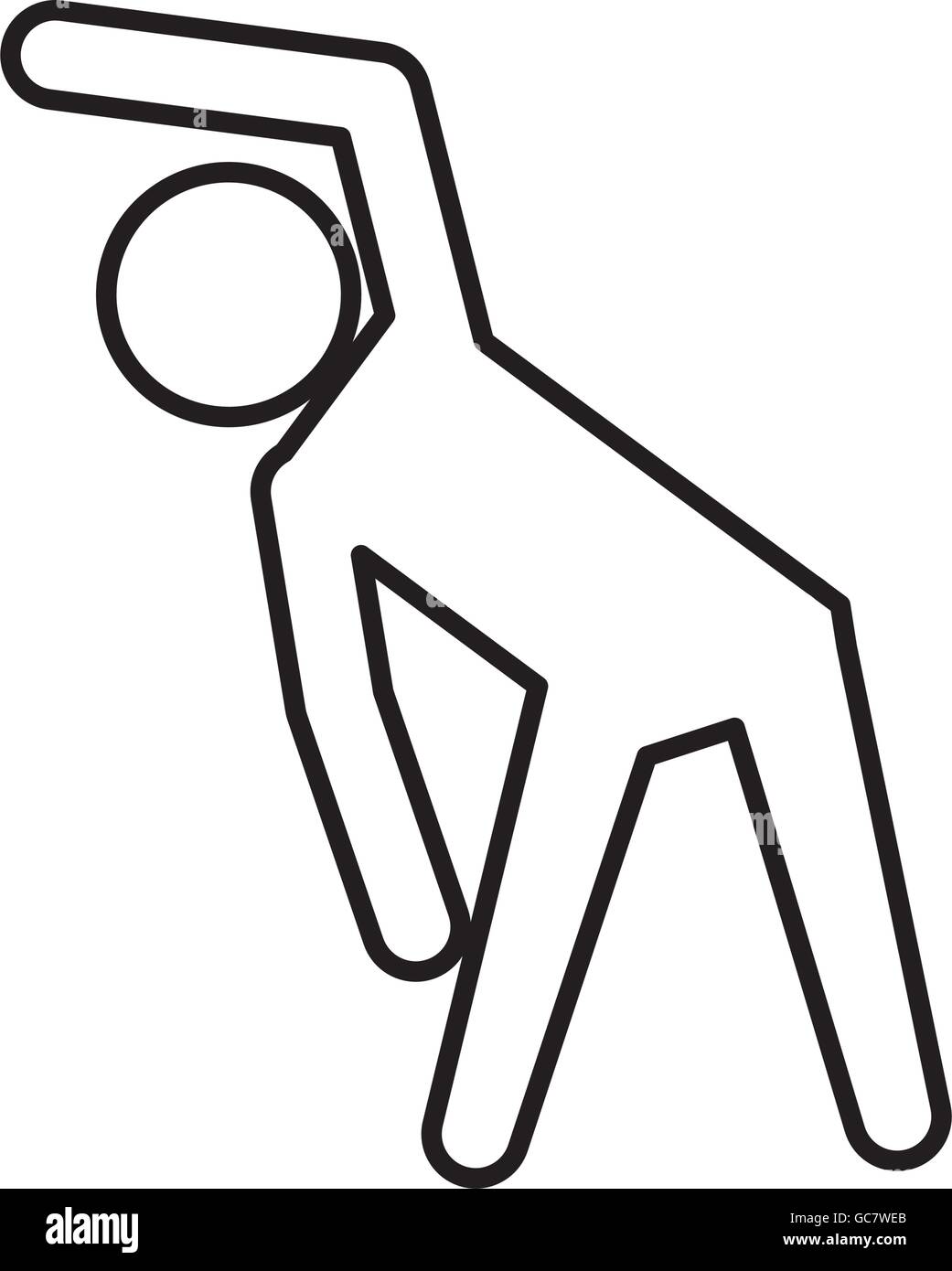 Pictogram stretching icon. Healthy lifestyle design. Vector grap Stock ...