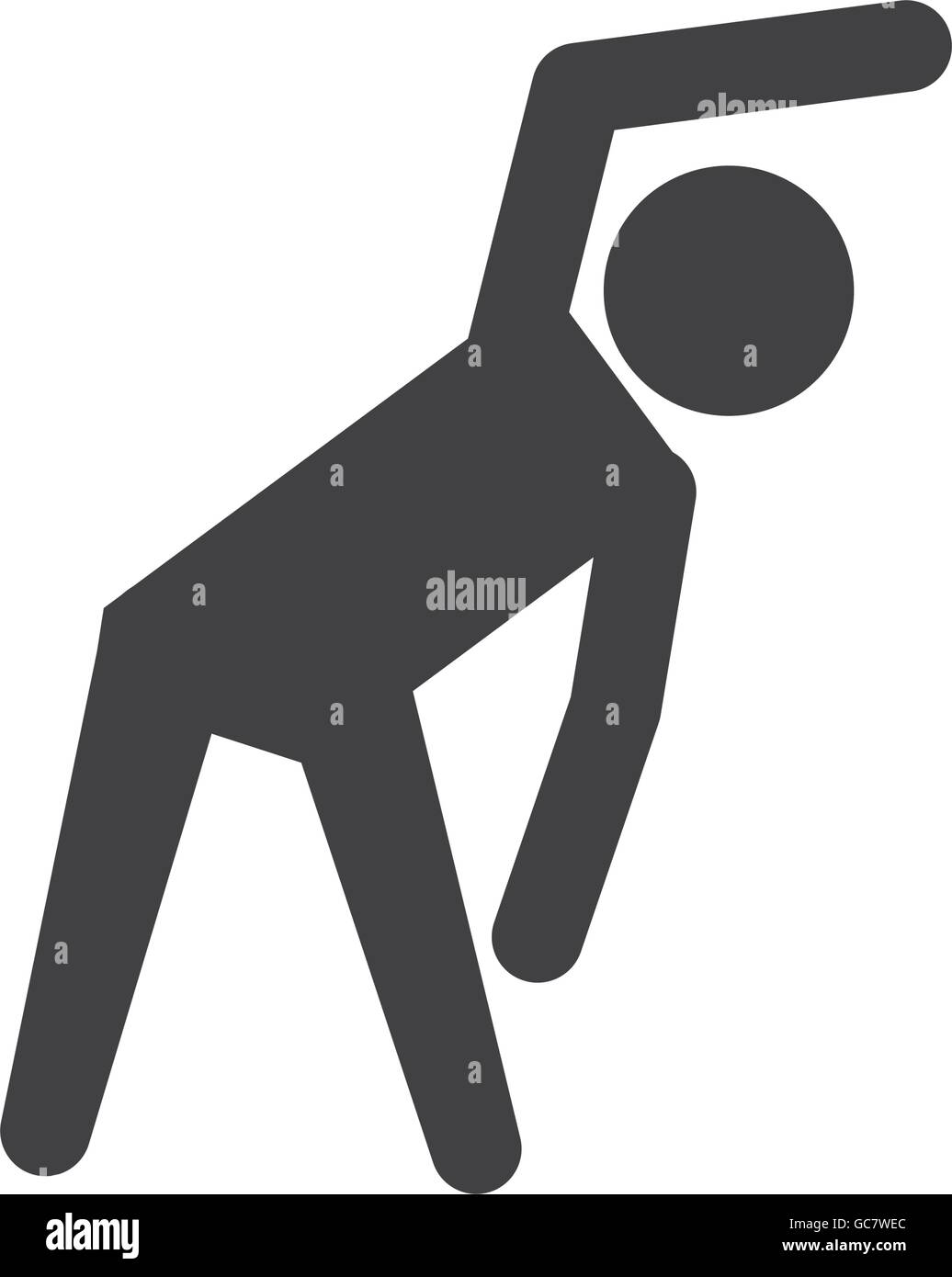 Pictogram stretching icon. Healthy lifestyle design. Vector grap Stock ...