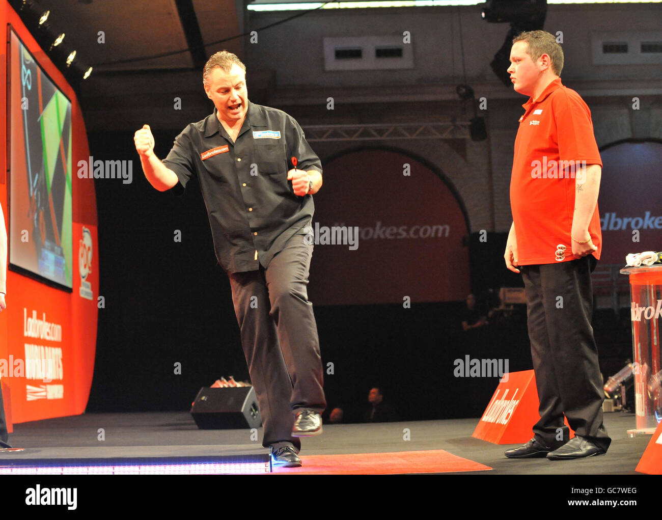 Canada's John Part celebrates after winning against Netherland's Toon ...