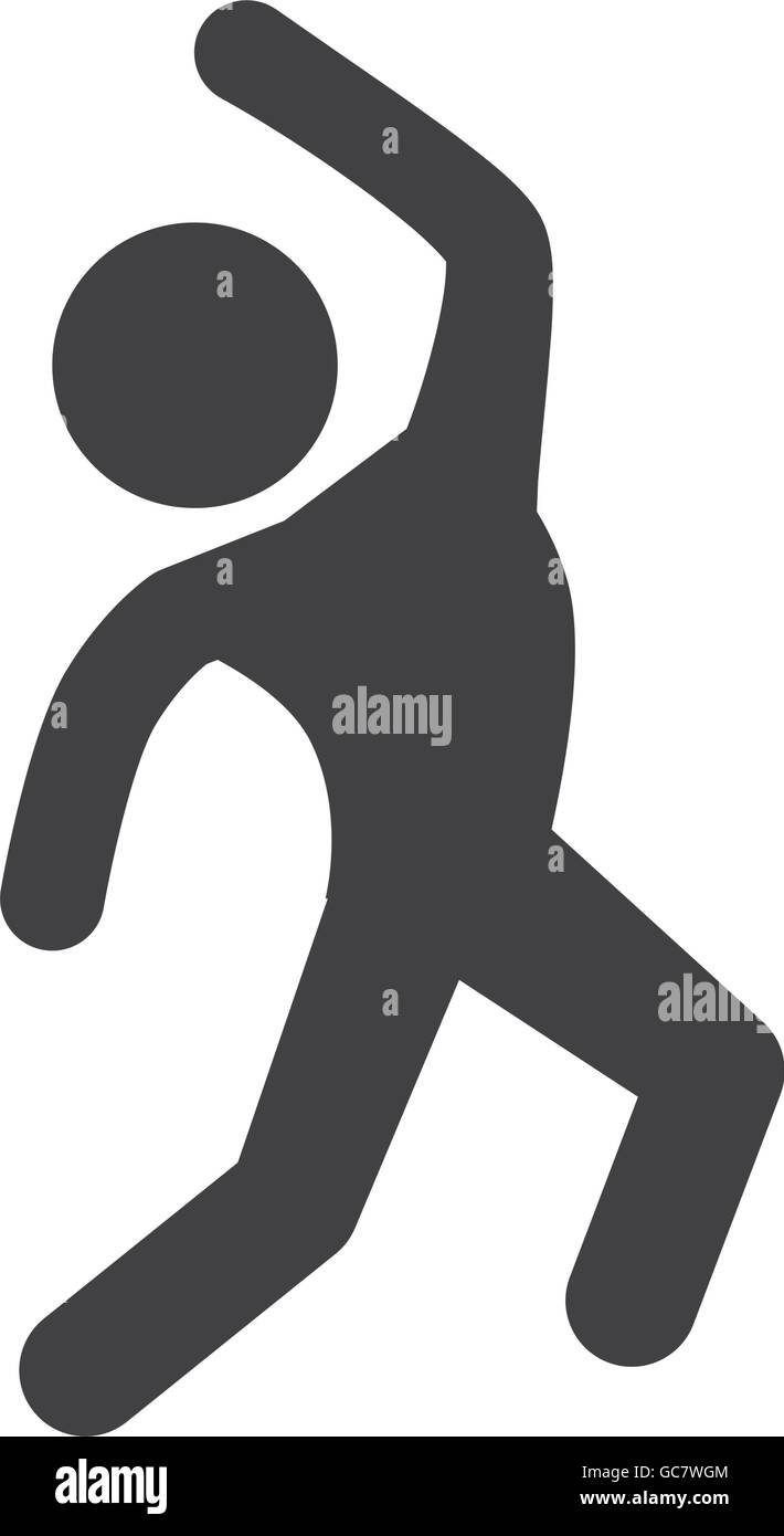 Pictogram doing action icon. Healthy lifestyle design. Vector gr Stock ...