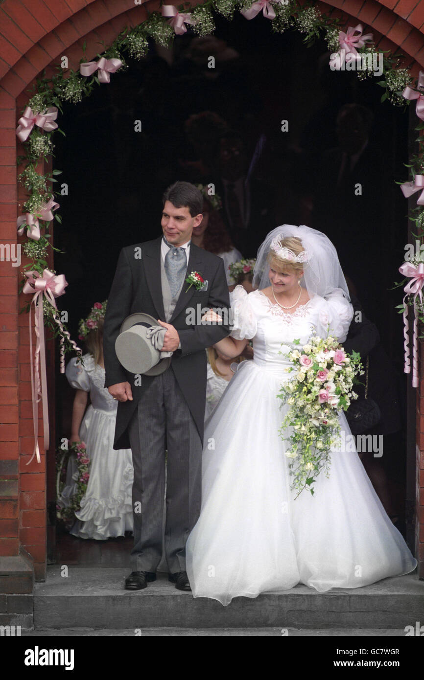 Wedding of former royal nanny alison wardley hi-res stock photography ...