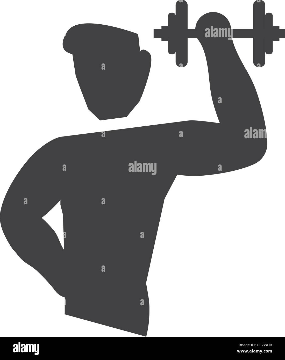 Weight lifting icon. Healthy lifestyle design. Vector graphic Stock ...