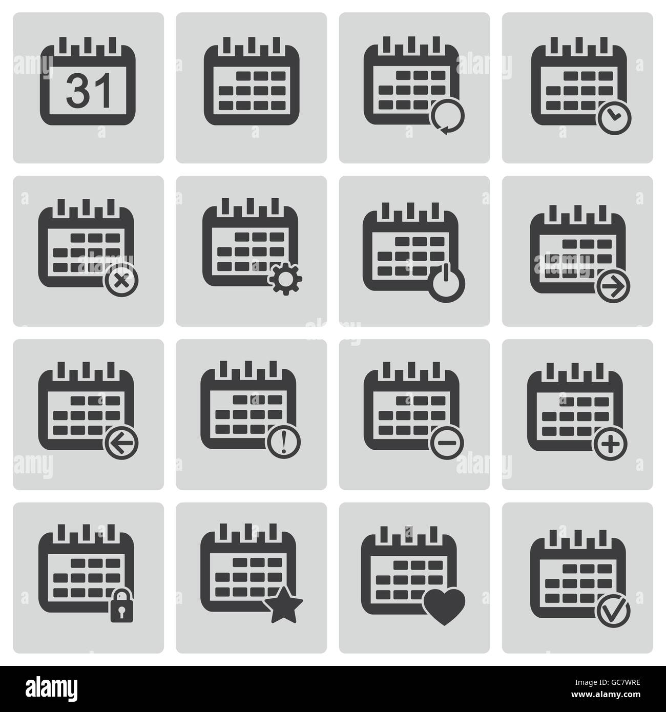 Monday calendar icon illustration art Cut Out Stock Images & Pictures ...