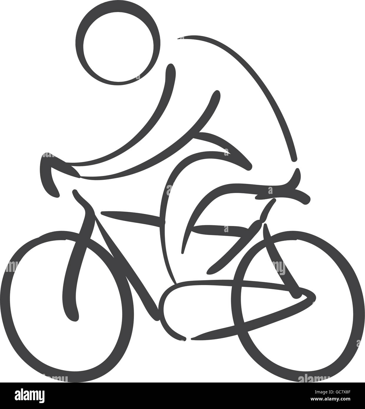 Pictogram and bike icon. Healthy lifestyle design. Vector graphi Stock ...