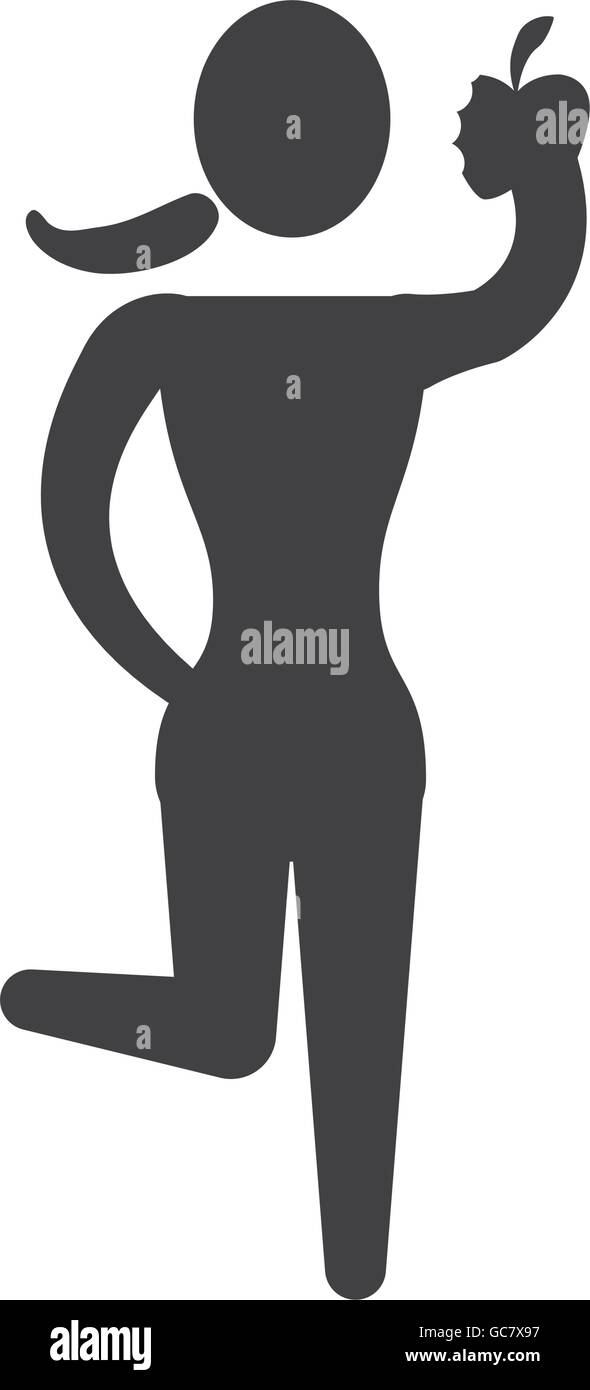 Pictogram eating icon. Healthy lifestyle design. Vector graphic Stock ...