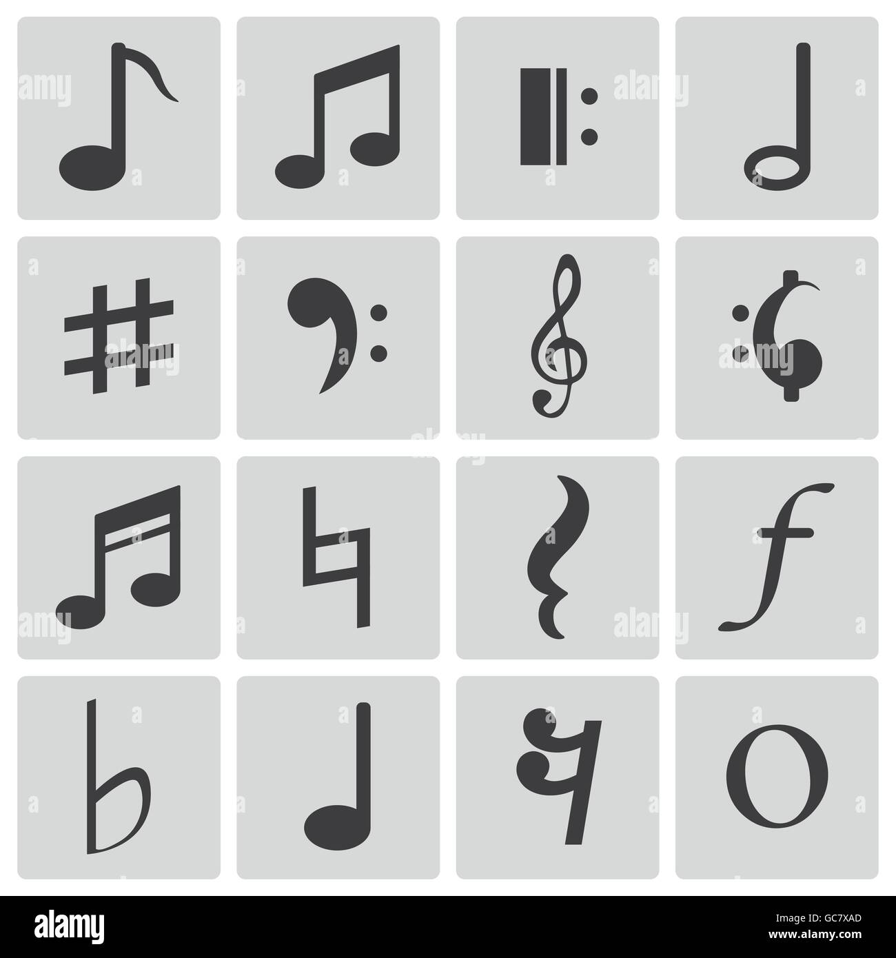 Vector Black Notes Icons Set Stock Vector Image & Art - Alamy