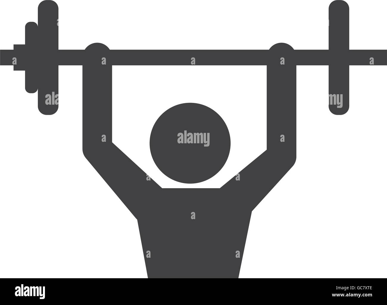 pictogram lifintg weight icon. Healthy lifestyle design. Vector Stock ...