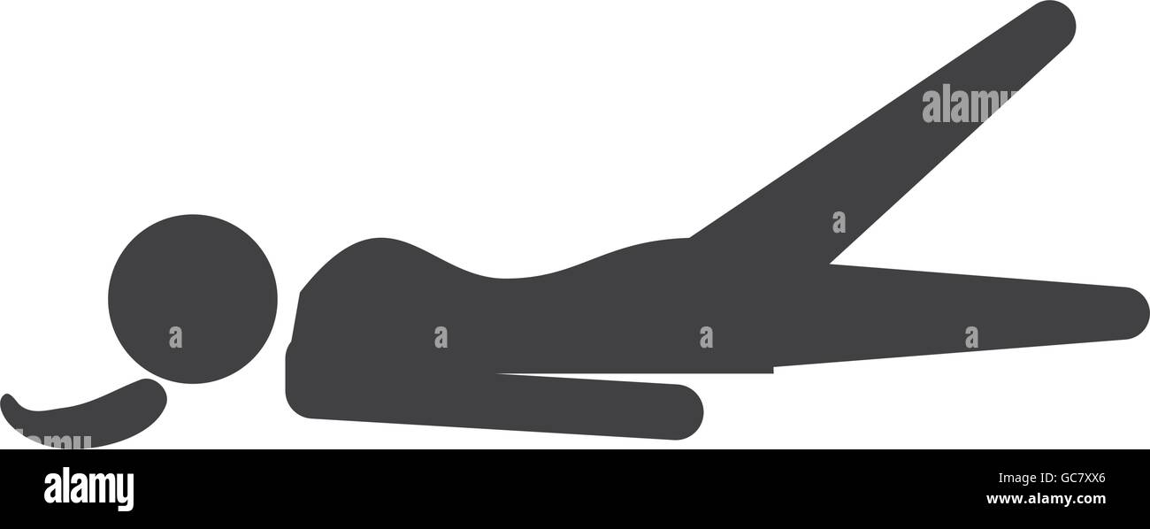 Pictogram stretching icon. Healthy lifestyle design. Vector grap Stock ...