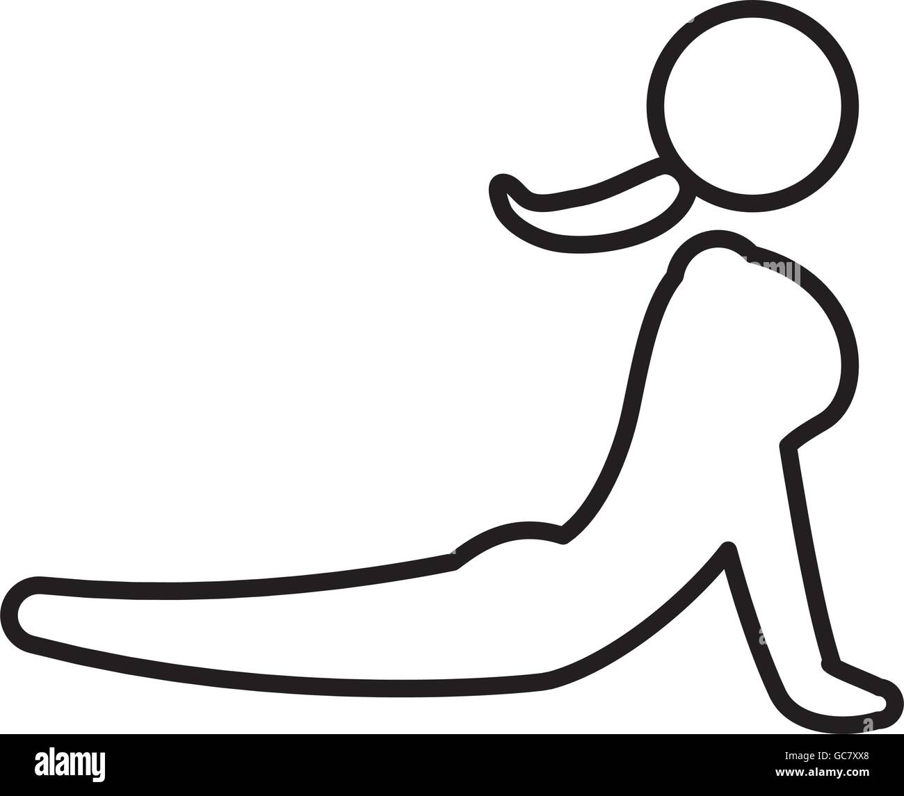Pictogram stretching icon. Healthy lifestyle design. Vector grap Stock ...