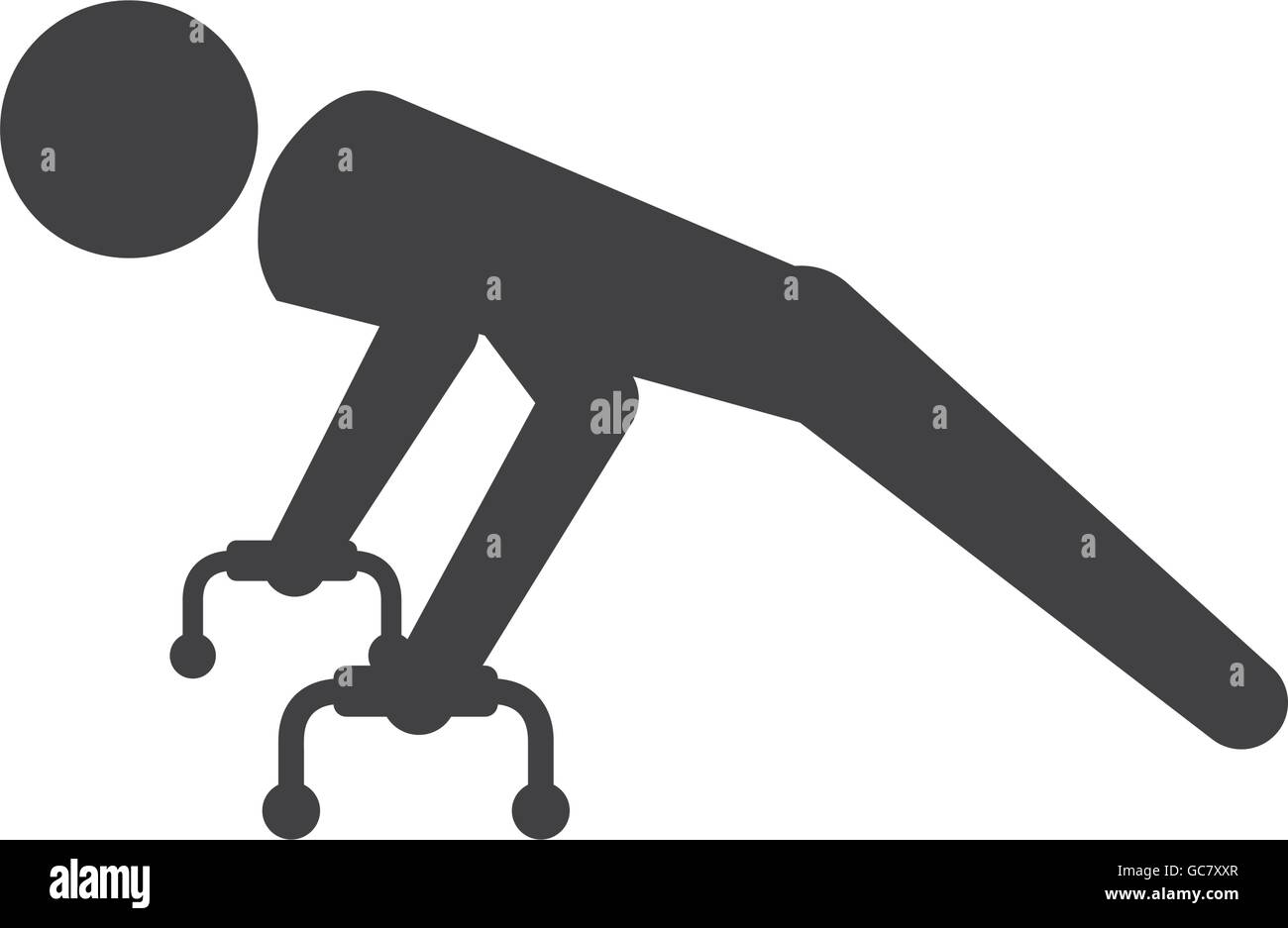 Pictogram doing push up icon. Healthy lifestyle design. Vector g Stock ...