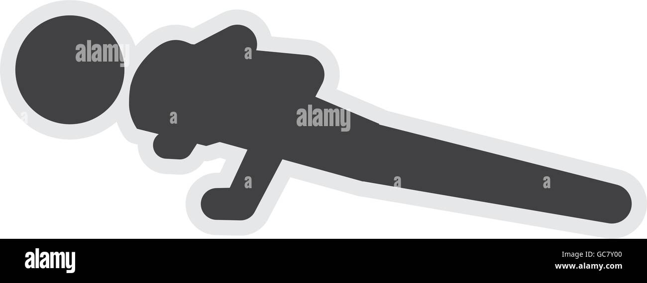 Pictogram doing push up icon. Healthy lifestyle design. Vector g Stock ...
