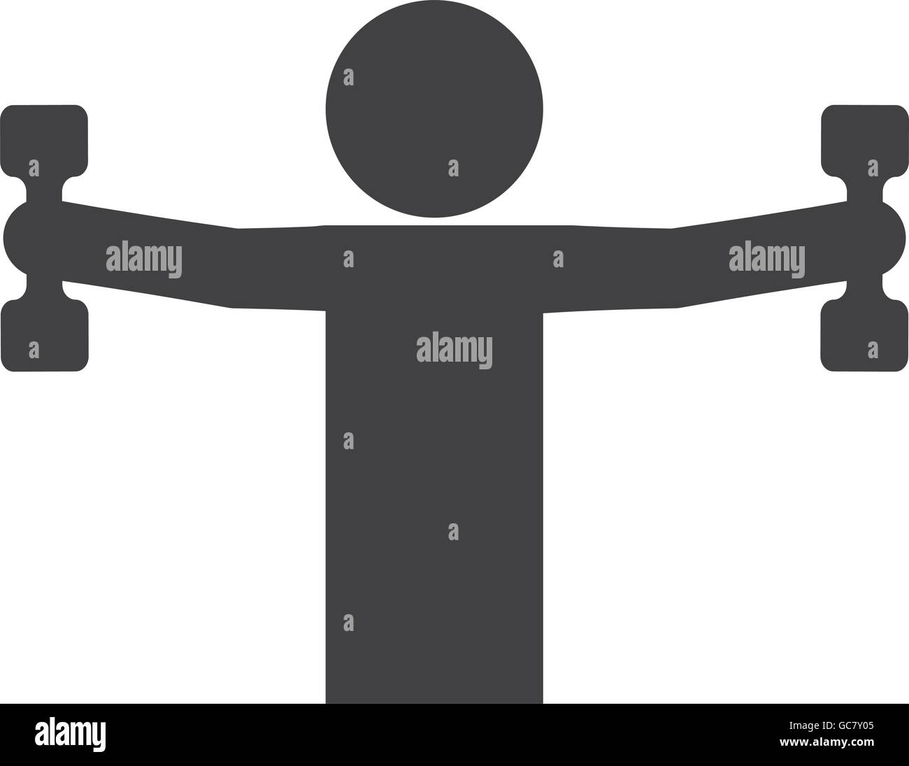 pictogram lifintg weight icon. Healthy lifestyle design. Vector Stock ...