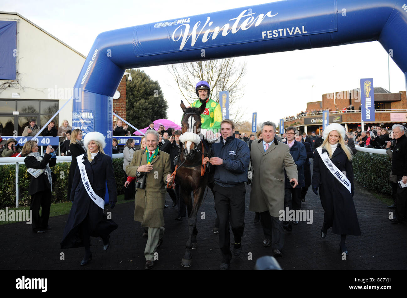 Ruby Walsh on board Kauto Star enters the winners enclosure with ...