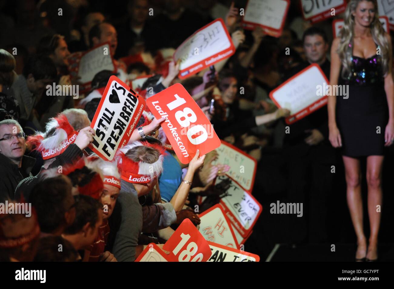 Darts fans during the world darts championship at alexandra palace hi ...