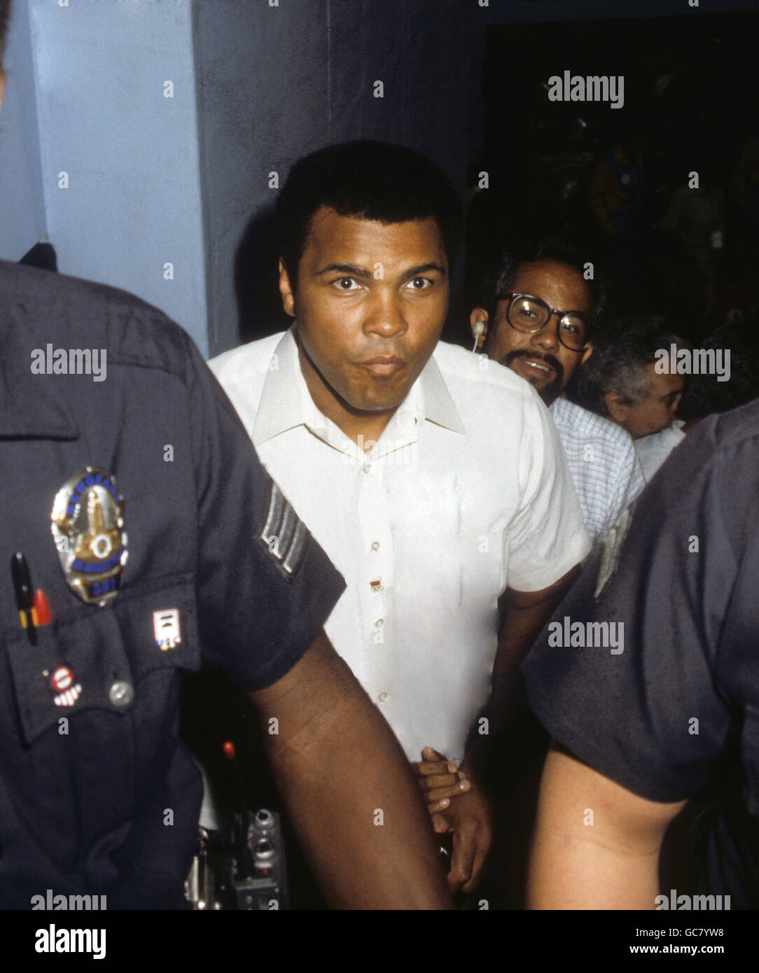 Mohammed Ali boxer during the Olympics opening ceremony in Los Angeles ...