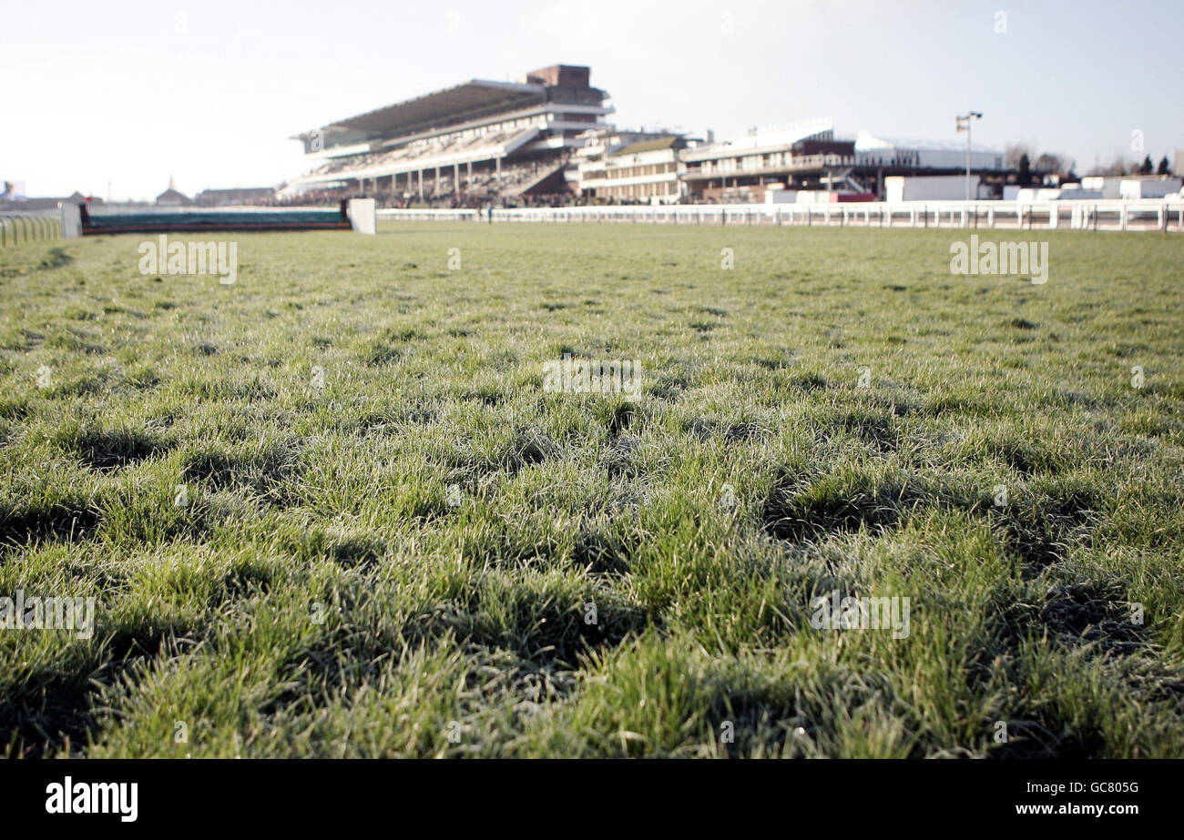 Racing cheltenham general view gv racecourse race course grass england ...