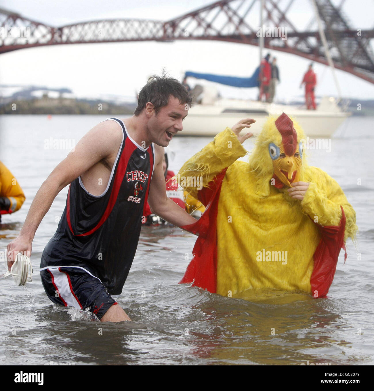 Loony Dookers take part in the annual charity Loony Dook plunge into ...