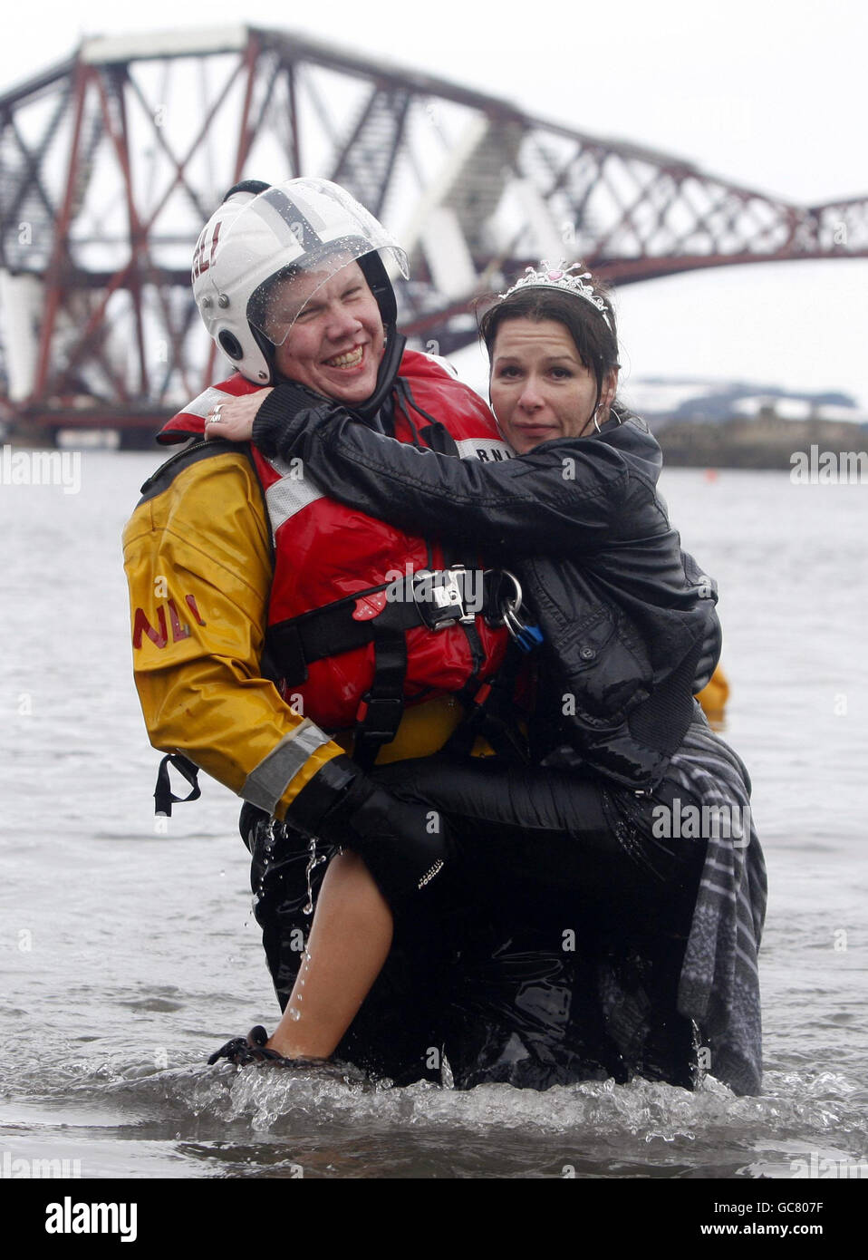 Annual Loony Dook challenge Stock Photo - Alamy