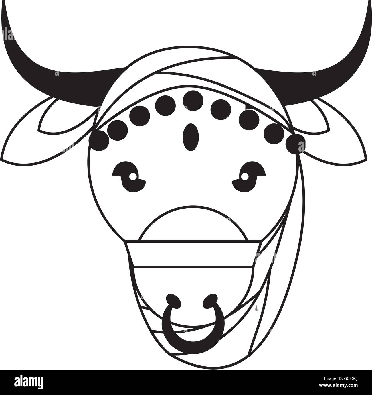 Indian Traditional Cow Drawing