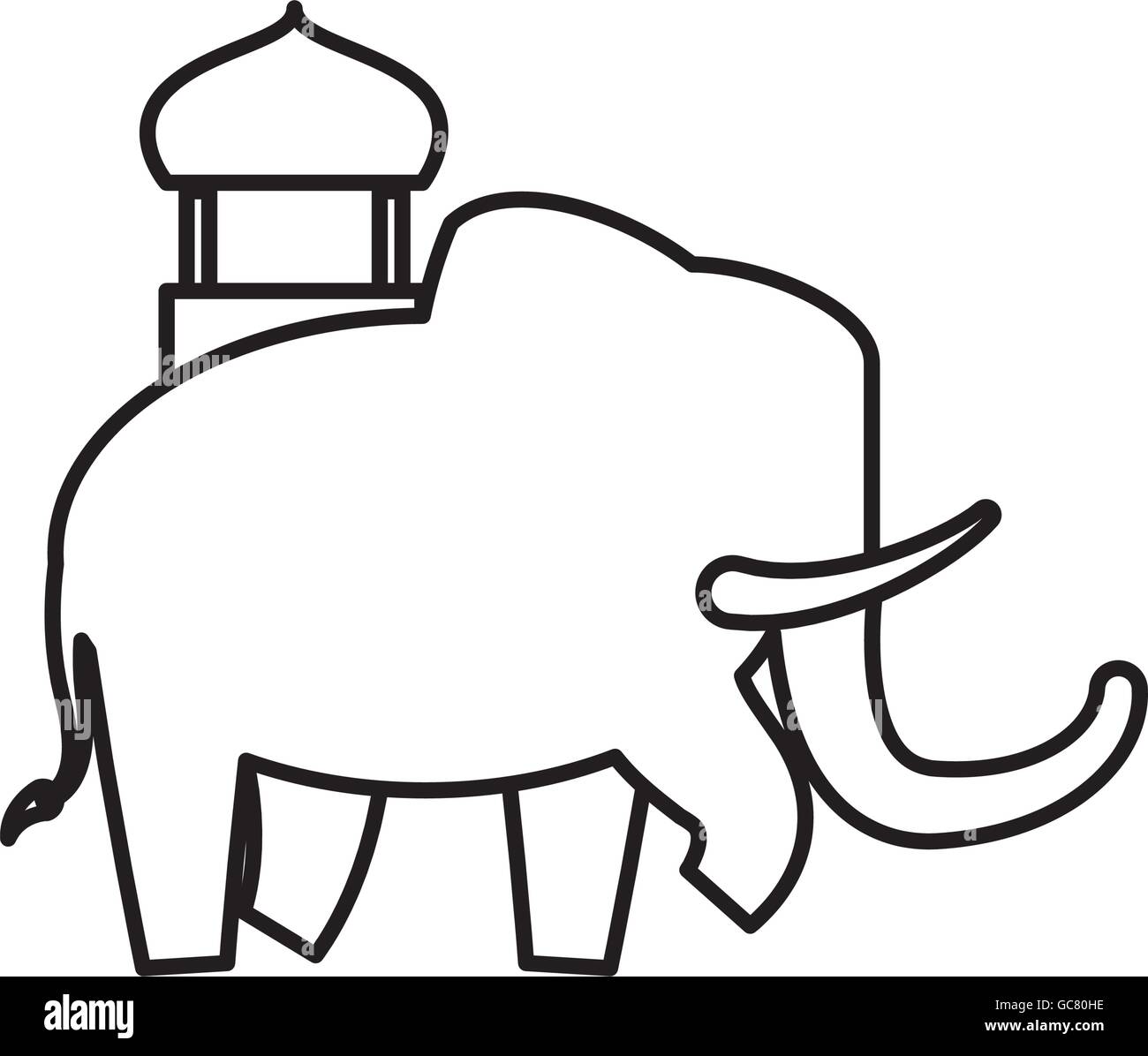Elephant as Sacred animal icon. Indian Culture design. Vector gr Stock ...