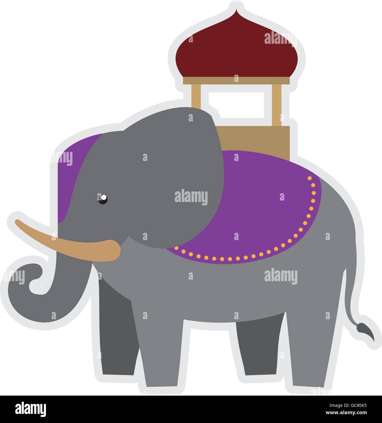 Elephant as Sacred animal icon. Indian Culture design. Vector gr Stock ...