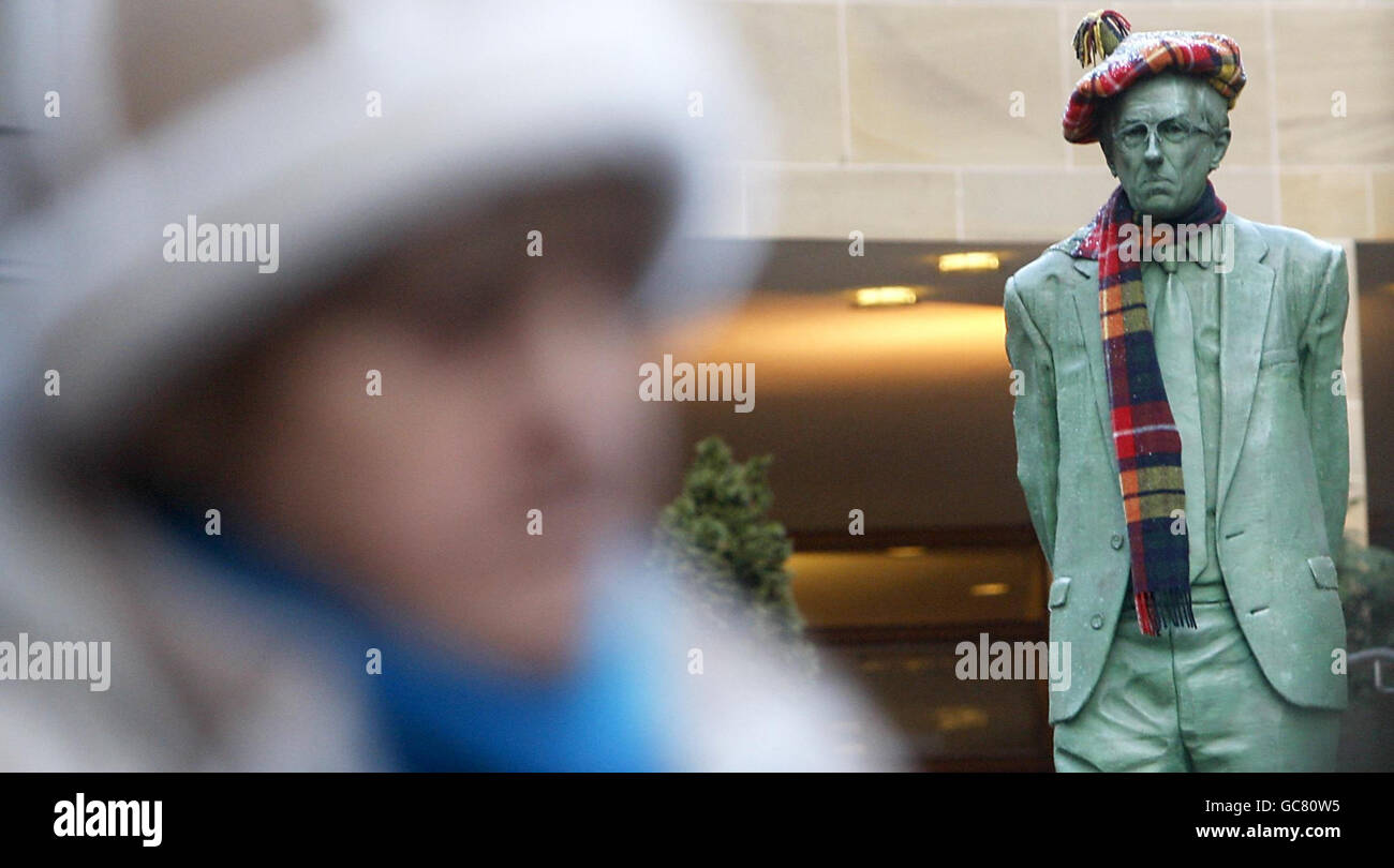 A statue of Donald Dewar, Scotland first ever First Minister, is ...