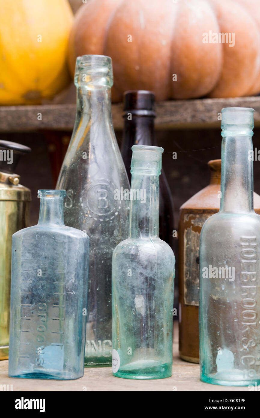 Assorted collection old glass hi-res stock photography and images - Alamy