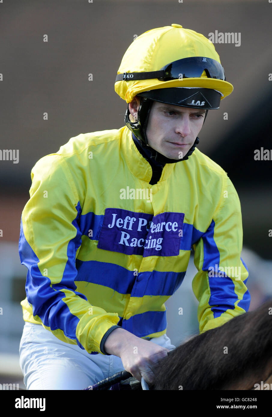 Mid length half headshot head shot portrait horse racing hi-res stock ...