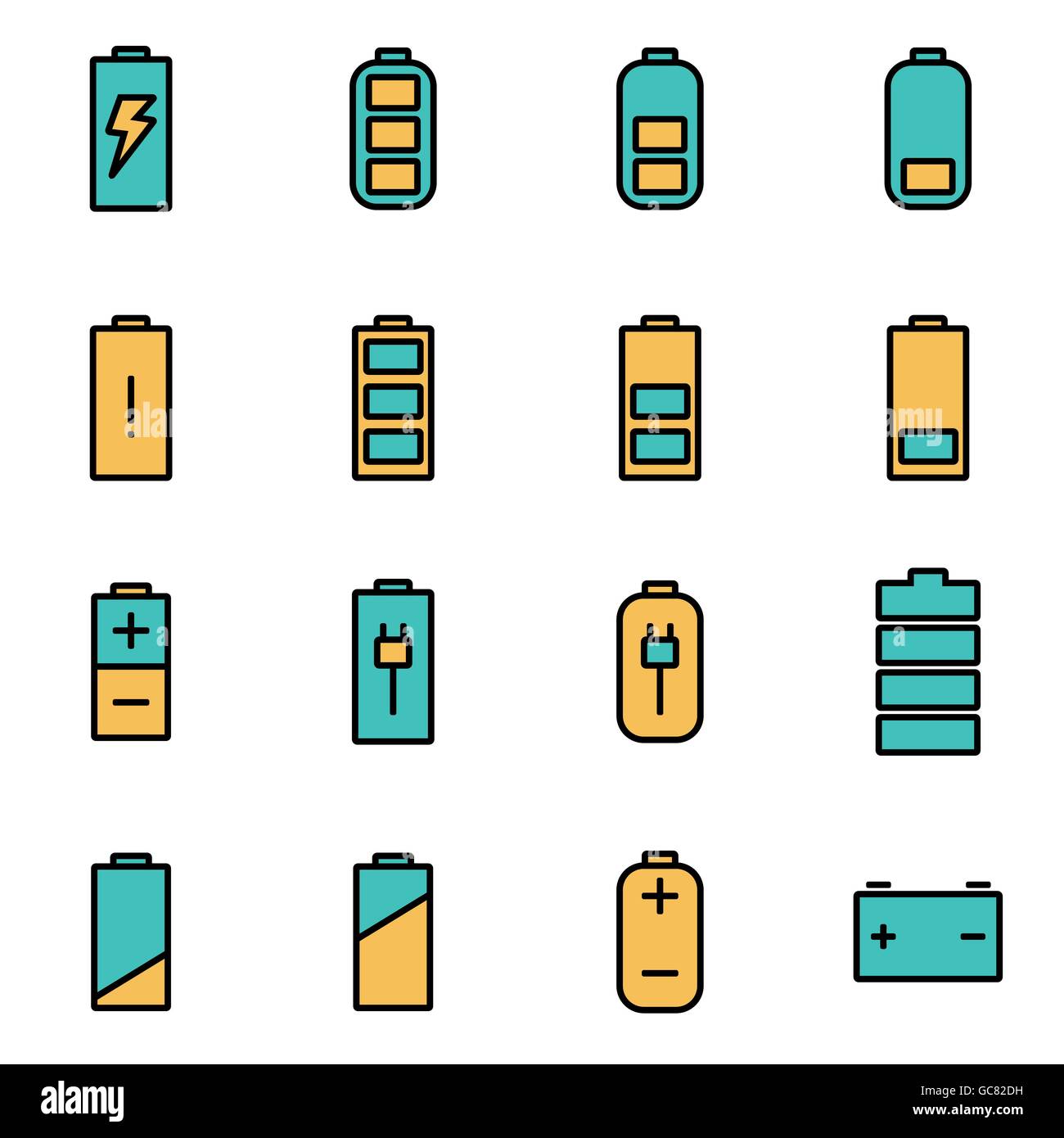 Trendy flat line icon pack for designers and developers. Vector line ...